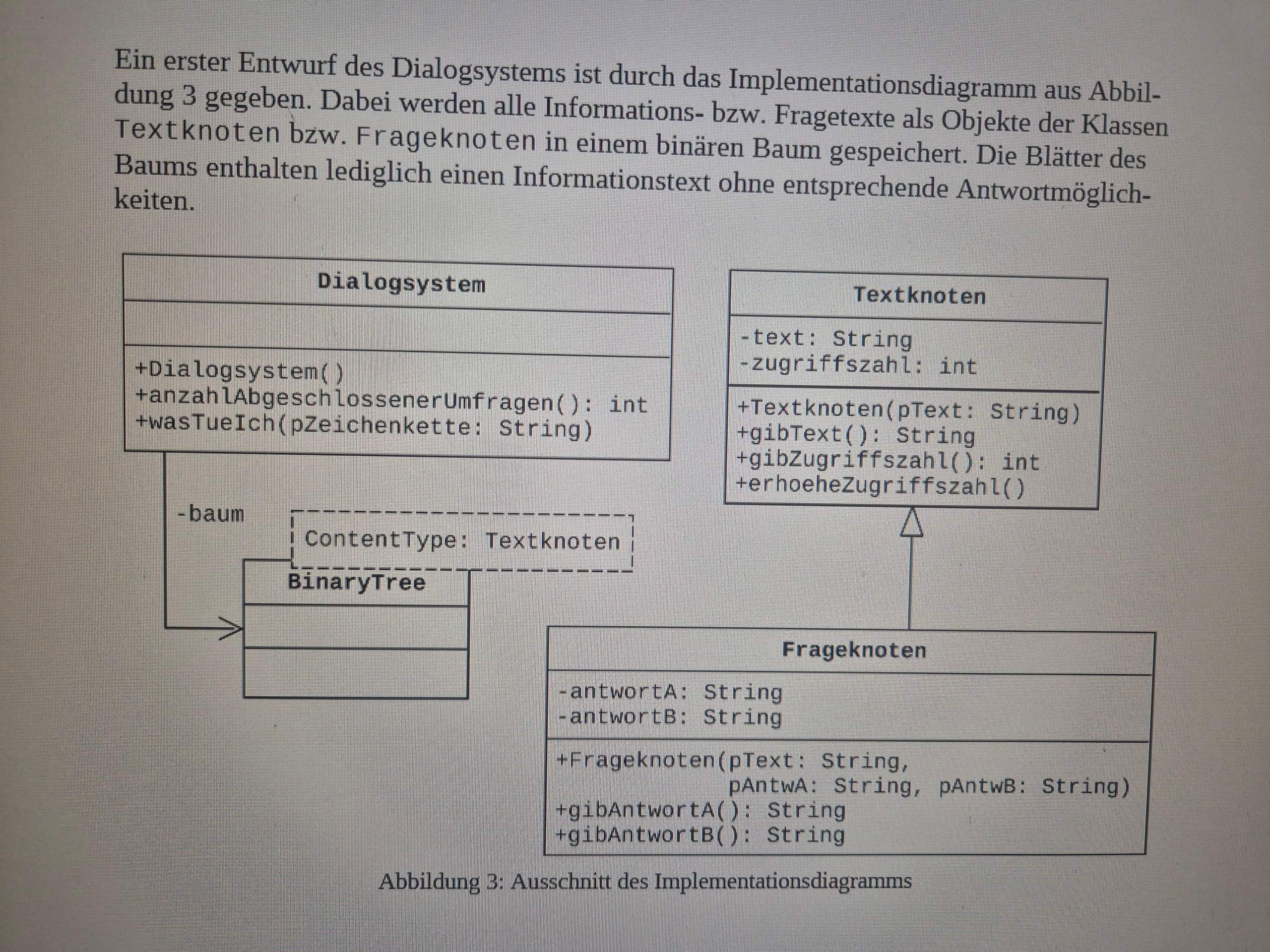 Informatik Beziehungen Klassen? (Abitur, Java, Programmiersprache)