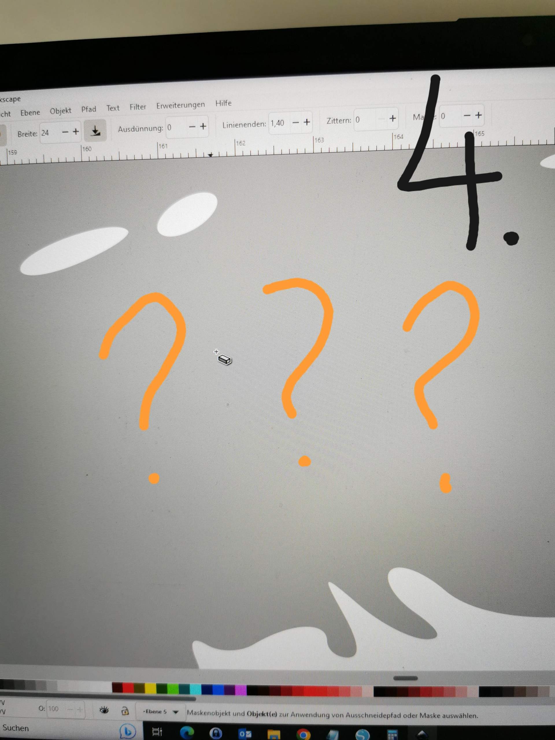 Inkscape, Problem mit Radierer, Was mache ich falsch? (Bildbearbeitung ...