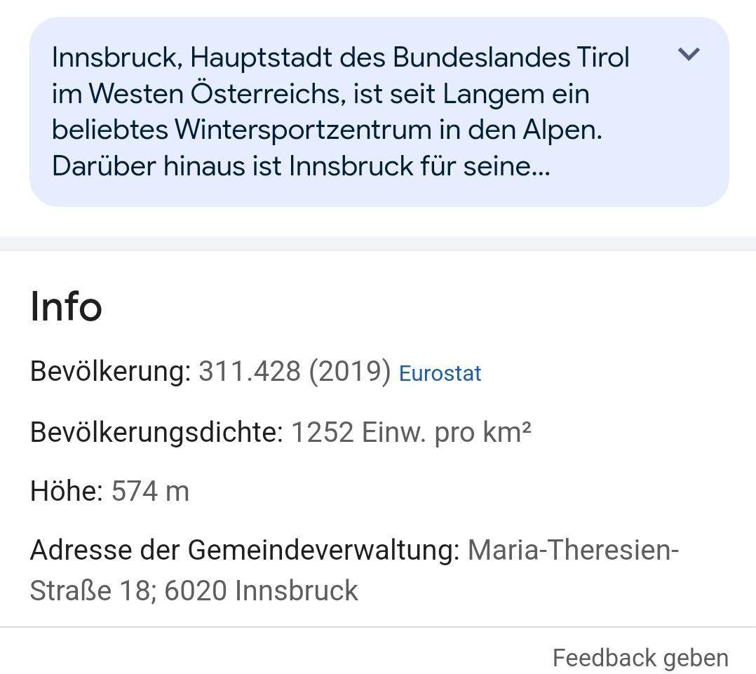 Innsbruck 2. Größte Stadt in Österreich? (Geschichte, Geografie, Wien)