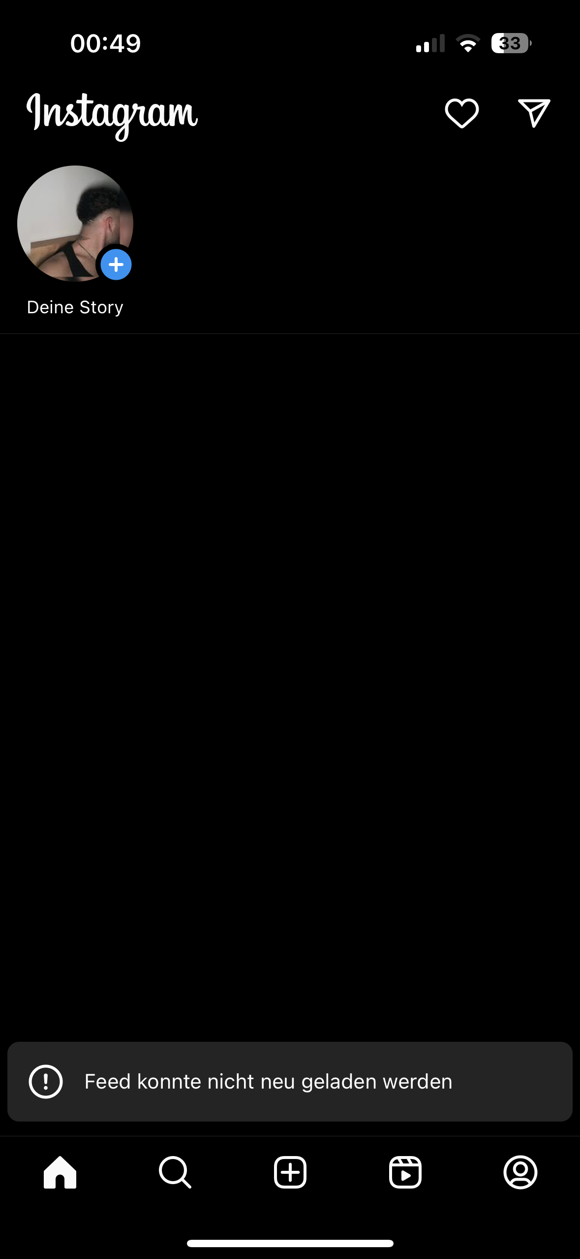 Instagram es klappt garnix? (Fehlermeldung)