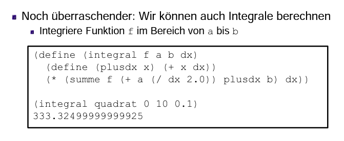 Integralberechnung in Dr. Racket: Welcher Wert wird bei plusdx ...