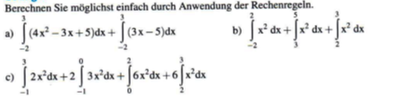 Integrale Rechenregeln? (Computer, Mathematik, Fachoberschule)