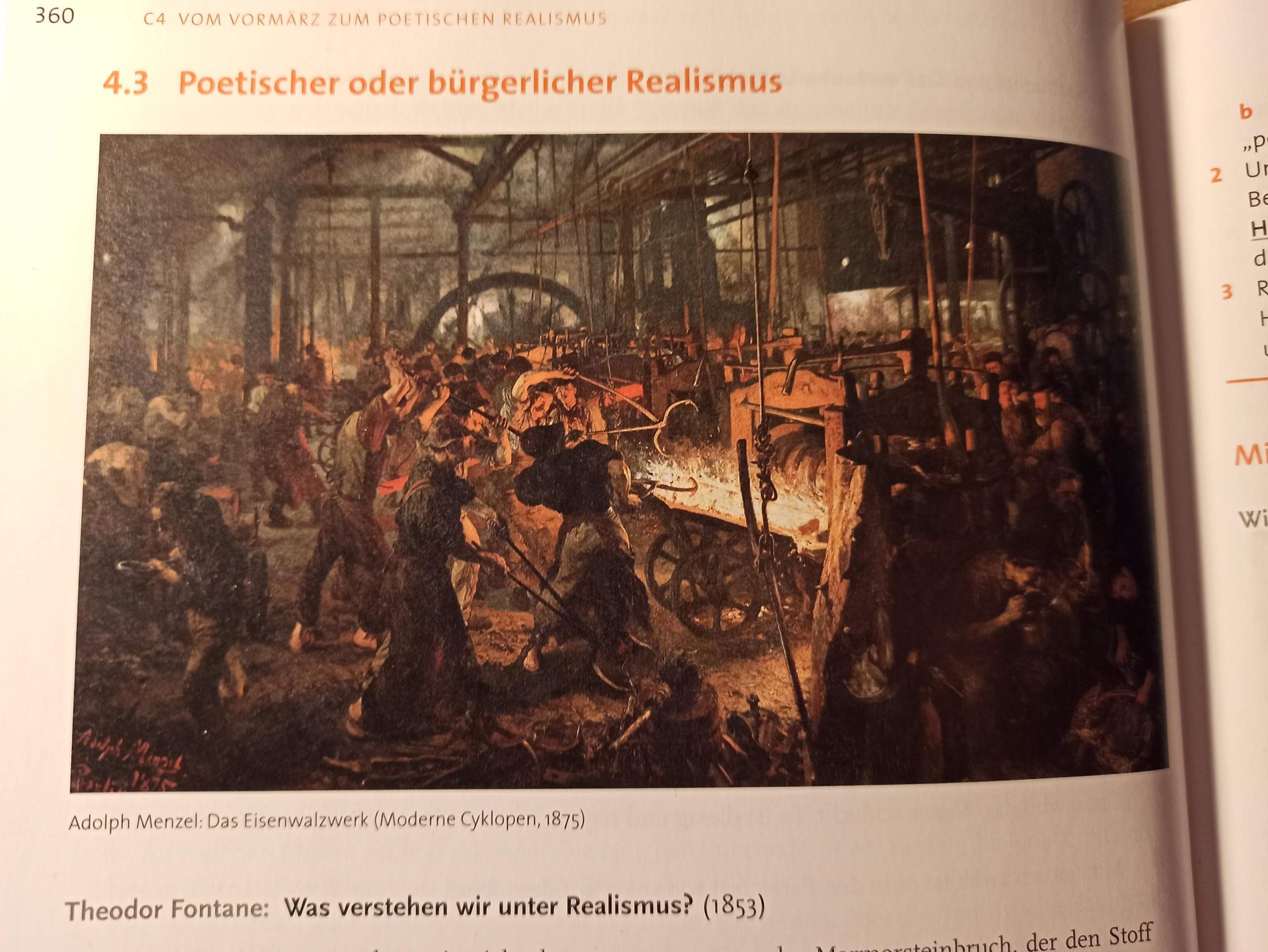 Inwiefern entspricht dieses Bild (von Adolph Menzel) dem Realismus ...