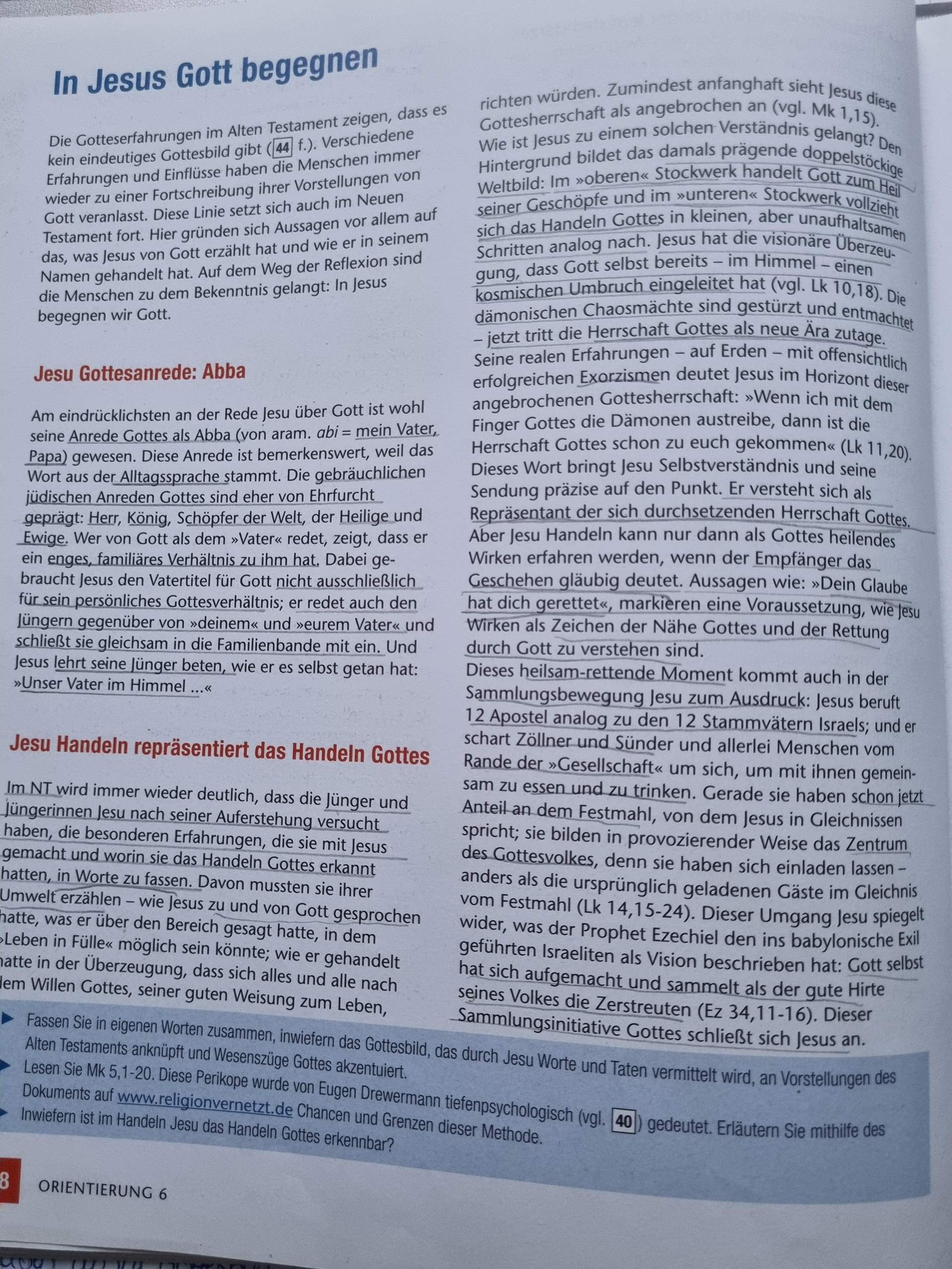 Inwiefern ist im Handeln Jesu das Handeln Gottes erkennbar? (Schule ...