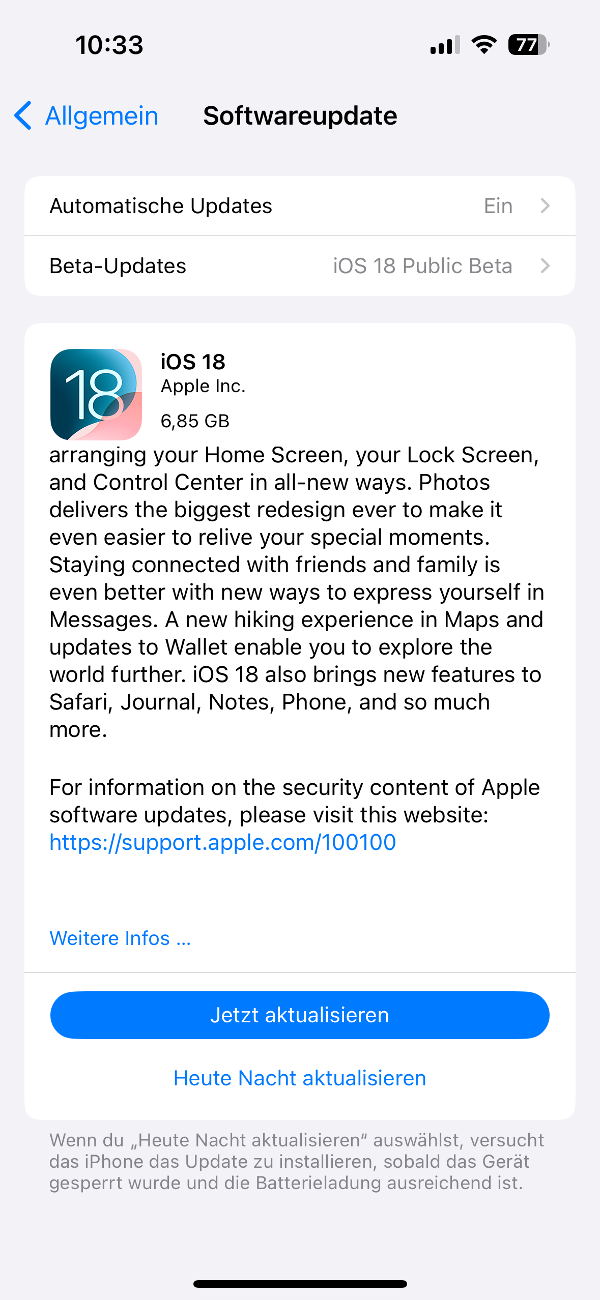 iOS 18 Public Beta sicher? (iPhone, iPhone 14 Pro, Ios18)