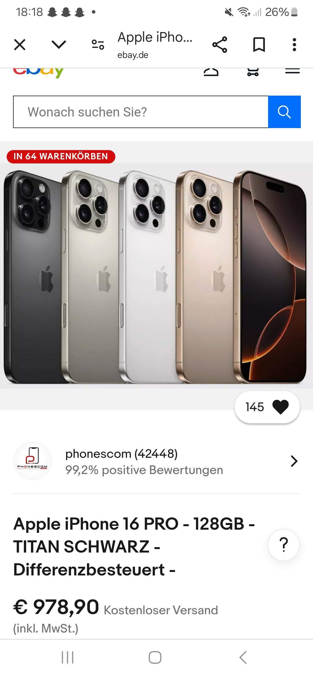 Iphone 16 günstiger Preis? (Apple, eBay, kaufentscheidung)