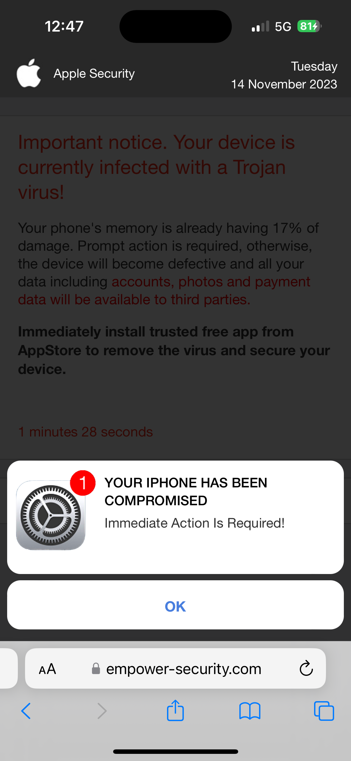 iPhone Virus? (Apple, iCloud)