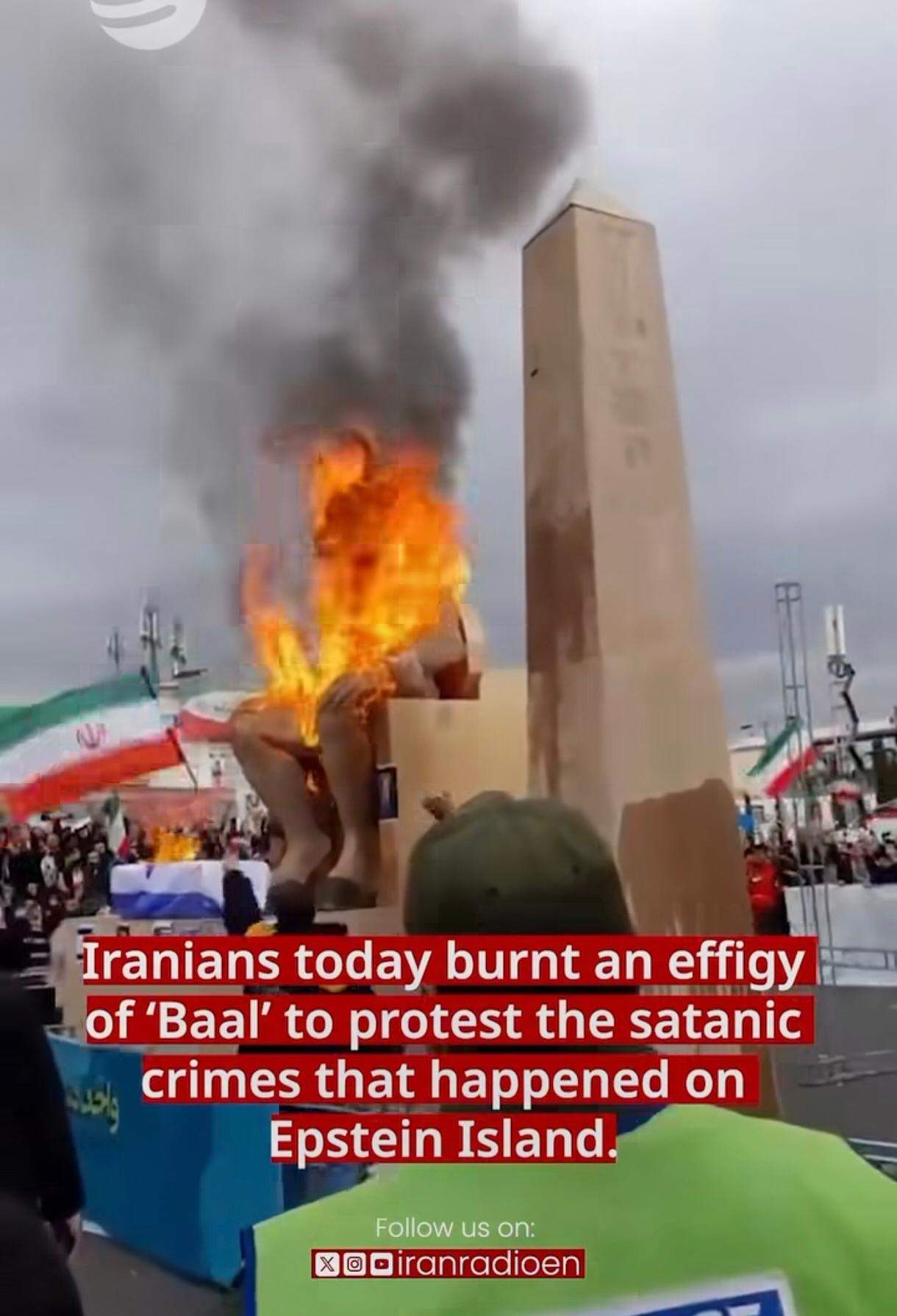 Iran verbrennt Baal Statue (Politik, Israel)