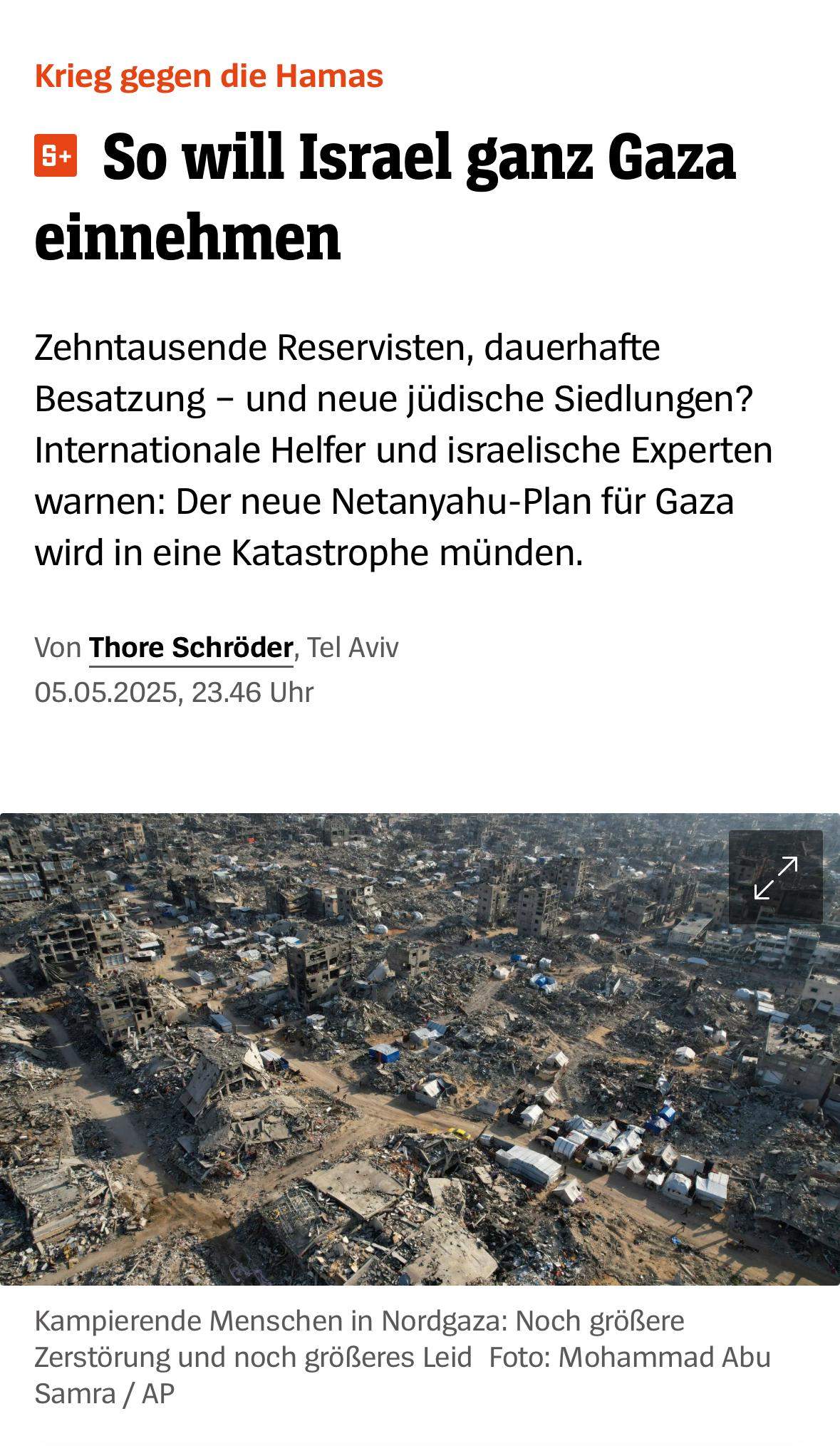Israel nimmt ganz GAZA in Besitz - ist dann endlich Frieden ...