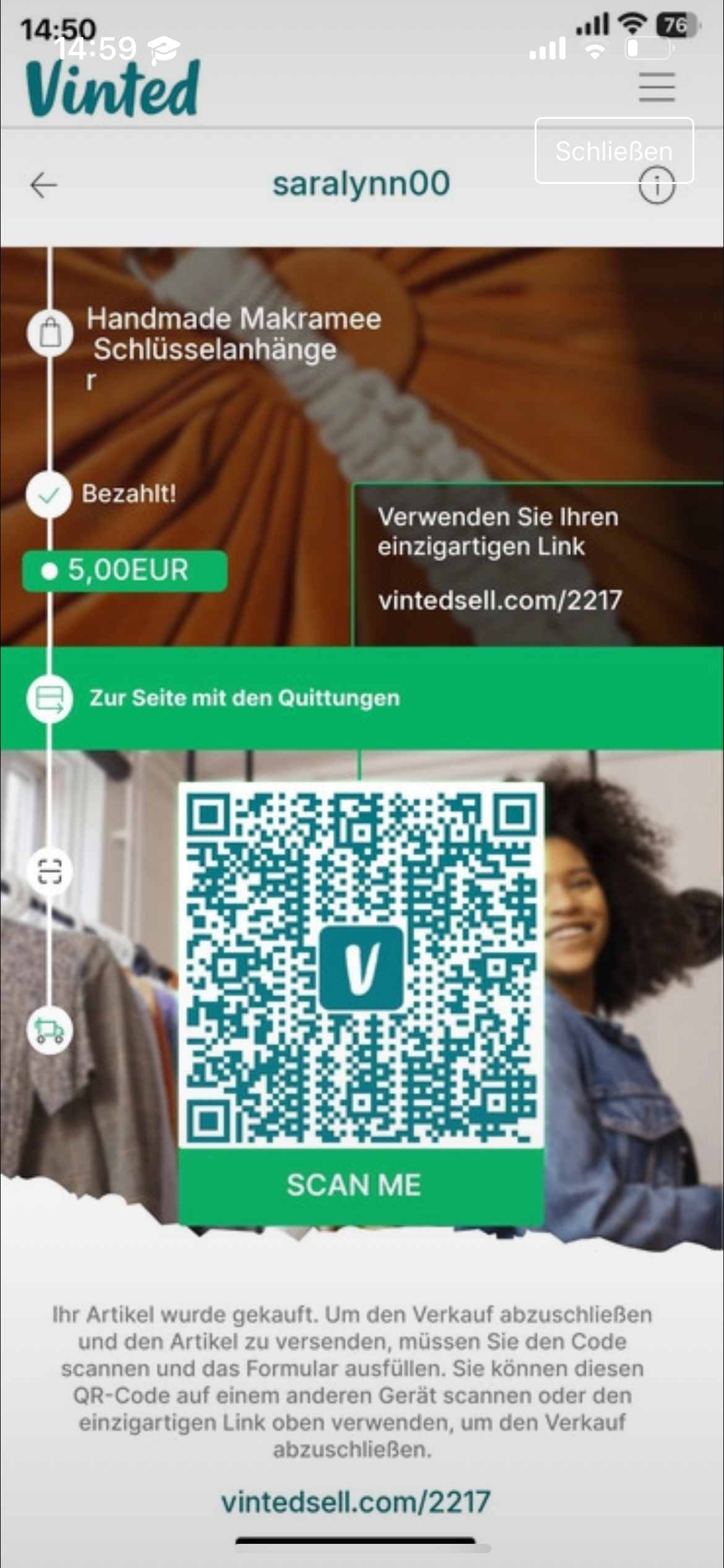 Ist das echt? (Geld, online, Vinted)