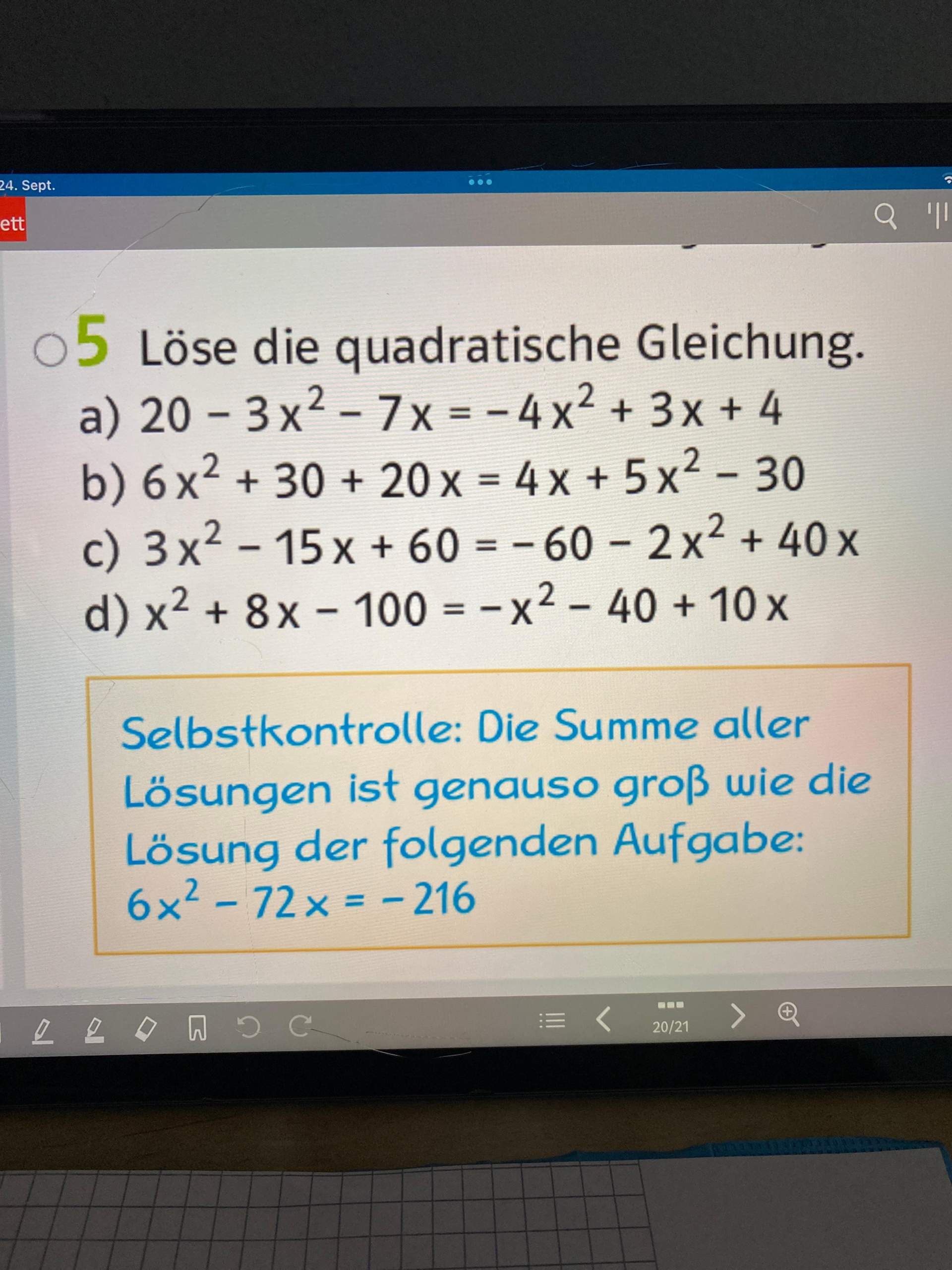 Ist das richtig so (Mathe 10. Klasse)? (rechnen, Gleichungen, Mathematiker)