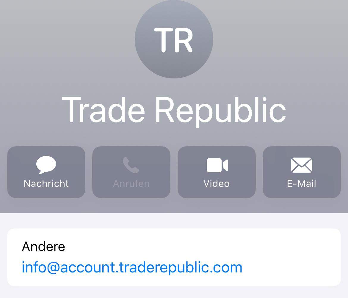 Ist das wirklich eine E-Mail-Adresse von Trade Republic?