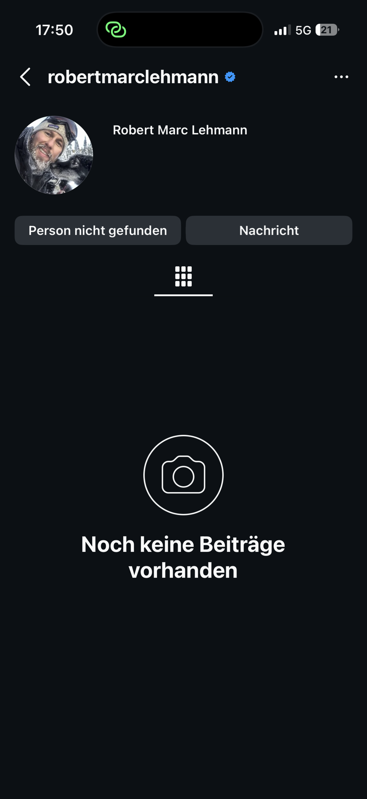 Ist der Instagram Account von Robert Marc Lehmann gesperrt/deaktiviert?