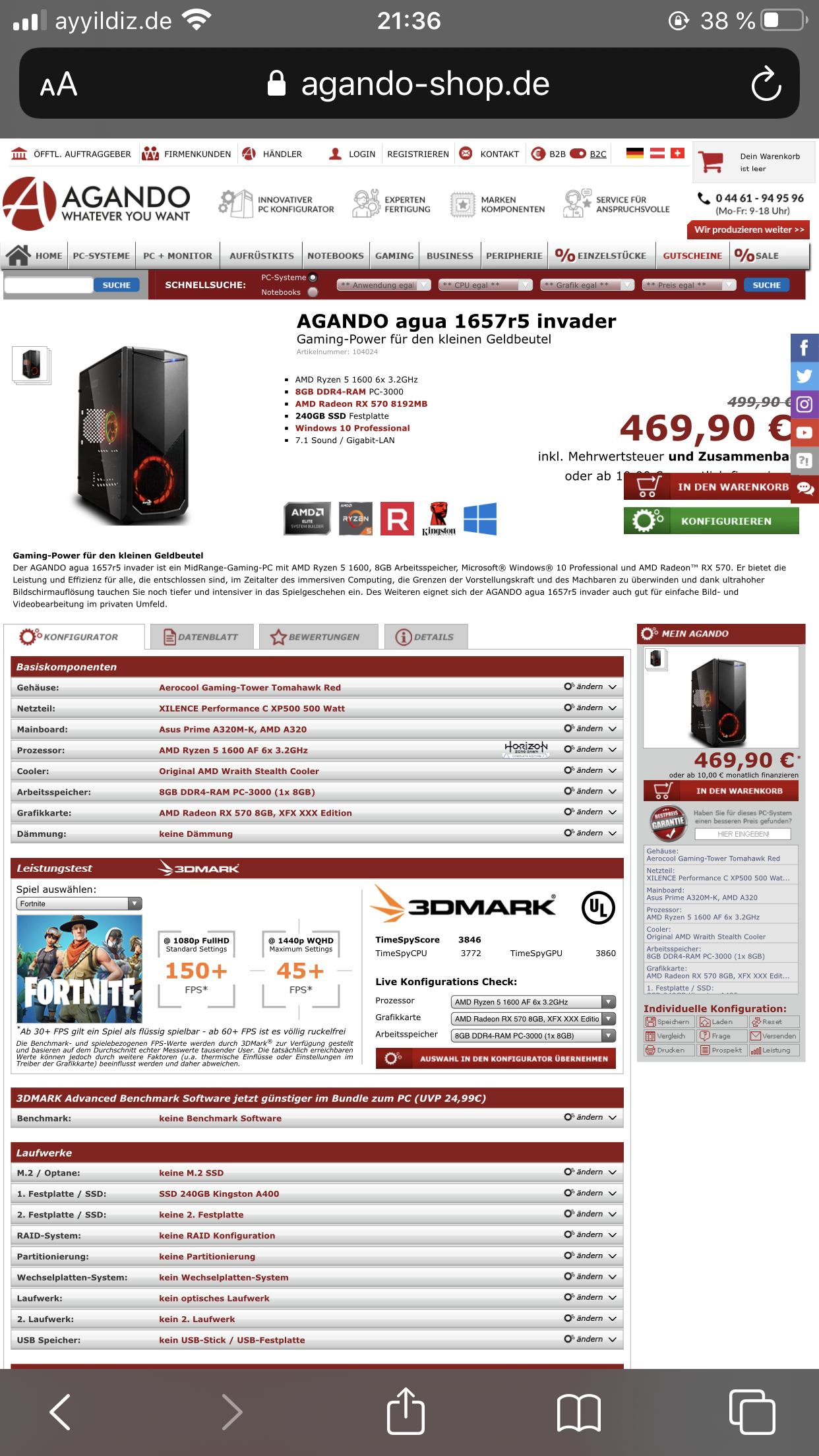Ist der Pc bei Agando.de schon zusammengebaut, also ein Fertig Pc ...