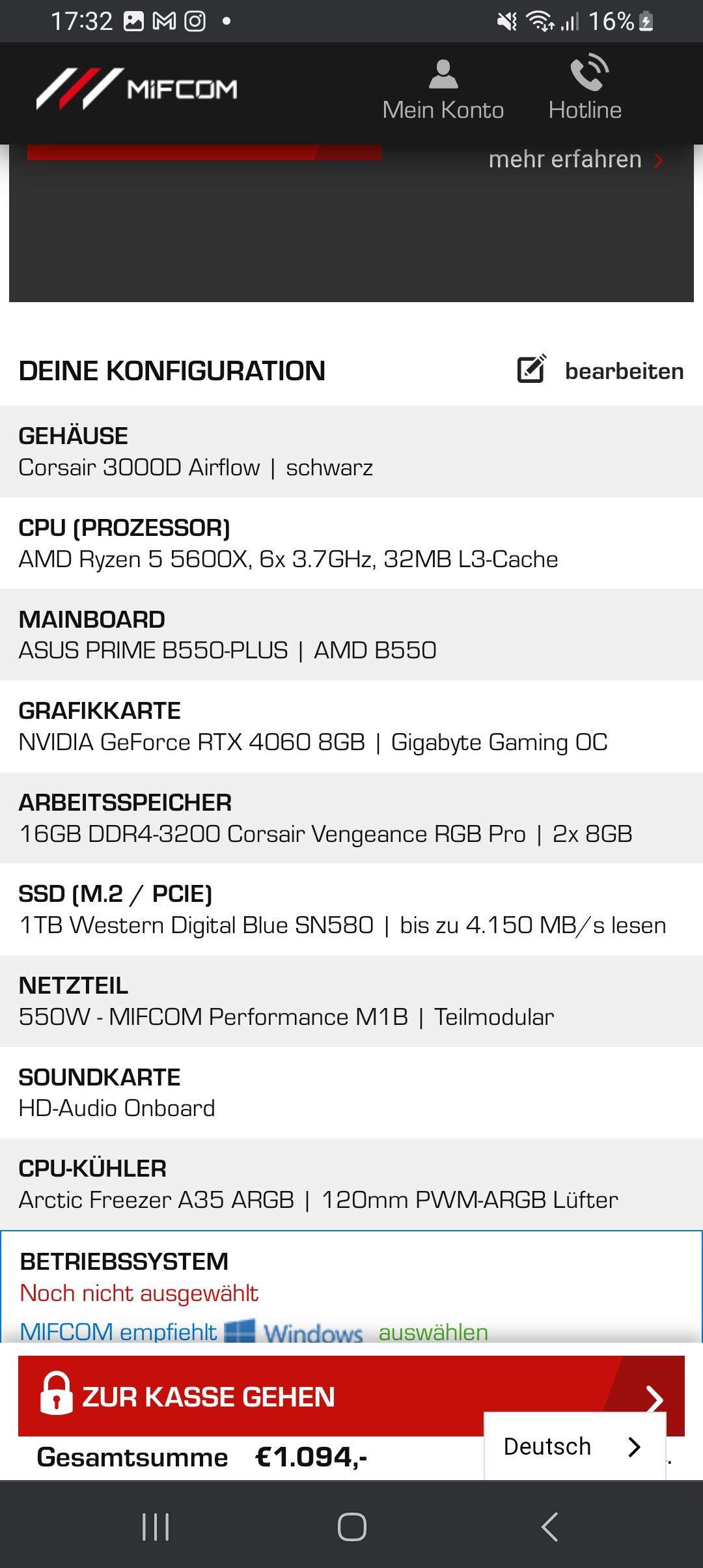 Ist der pc gut auf mifcom? (Computer, Gaming PC, PC-Konfiguration)