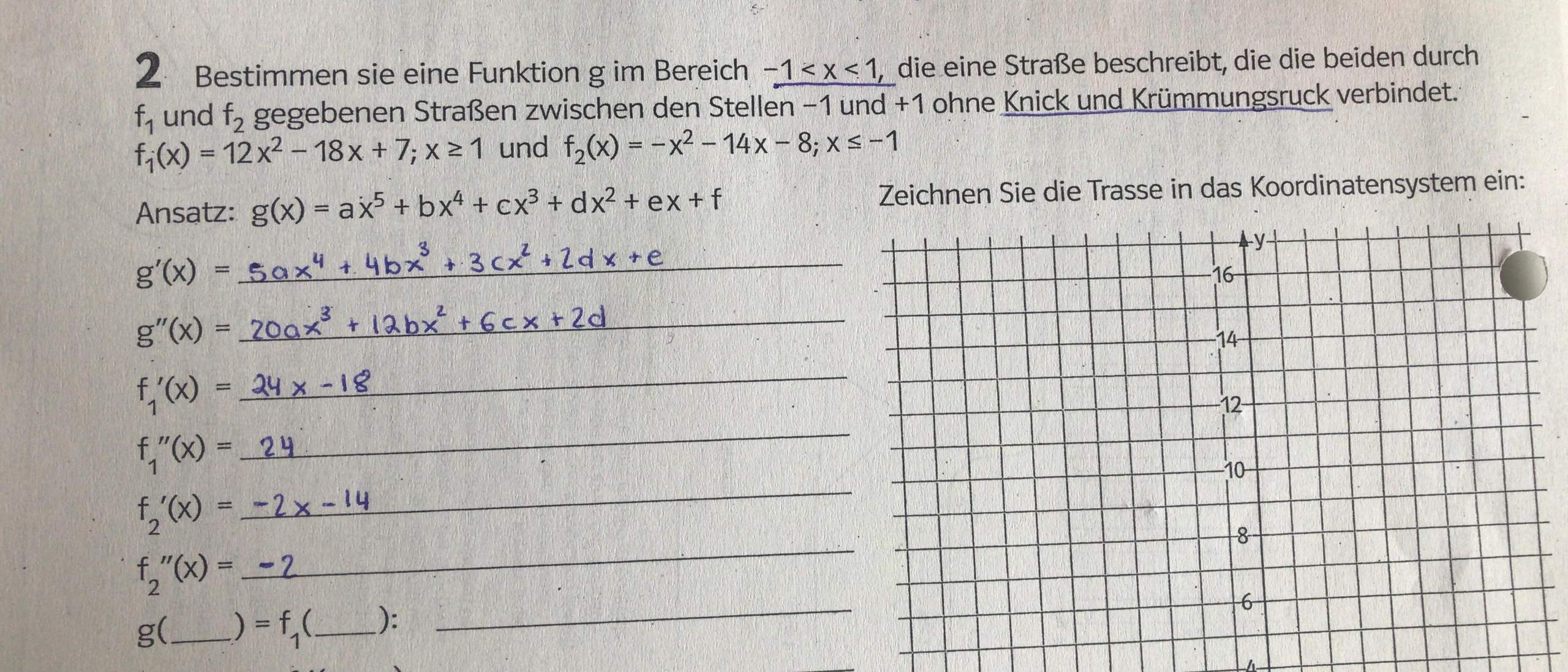 Ist die Funktion f1(x) für -1 oder 1 bestimmt? (Schule, Mathematik)