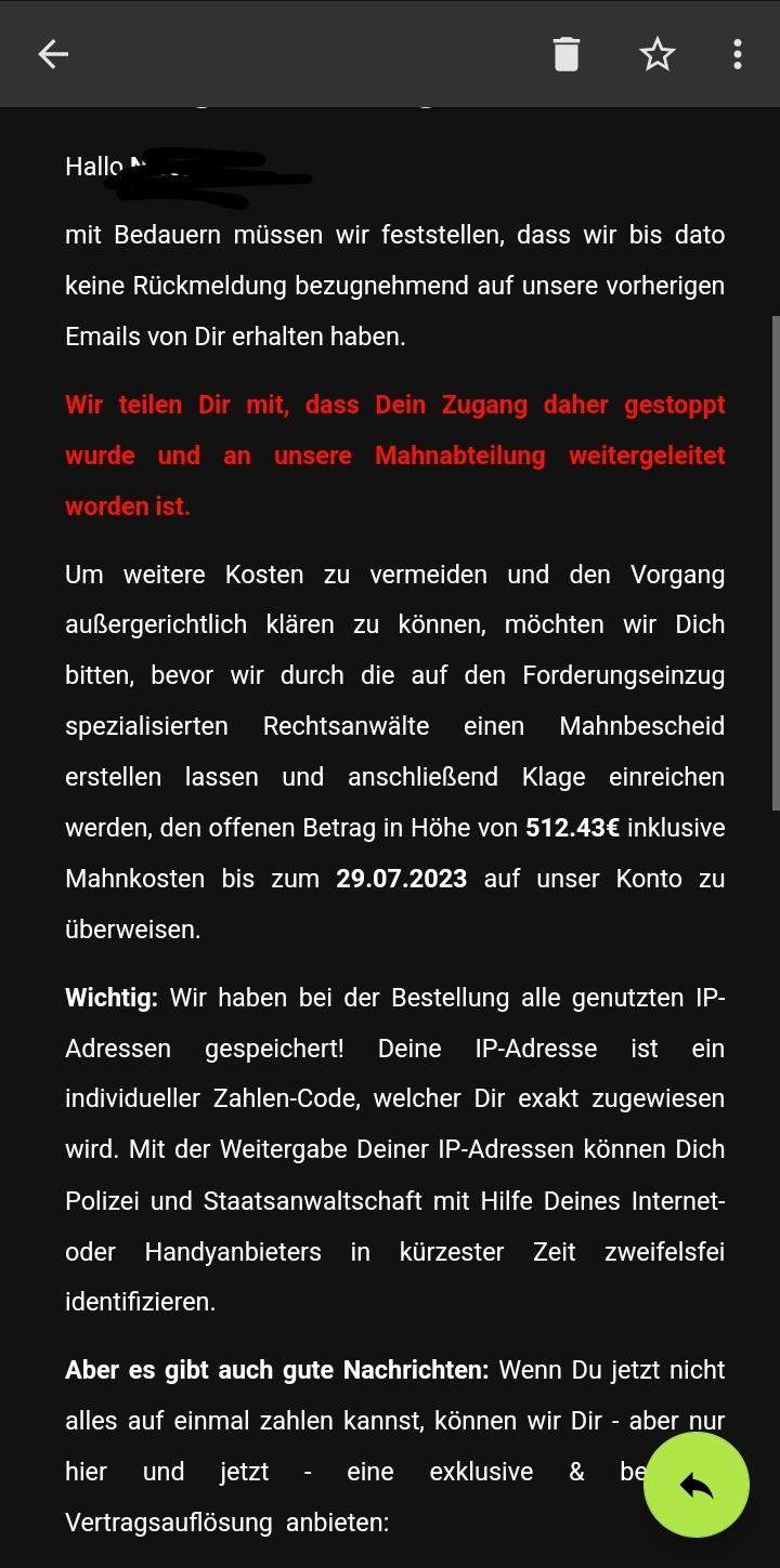 ist diese email fake/real oder scam? (Apple, iPhone, E-Mail)