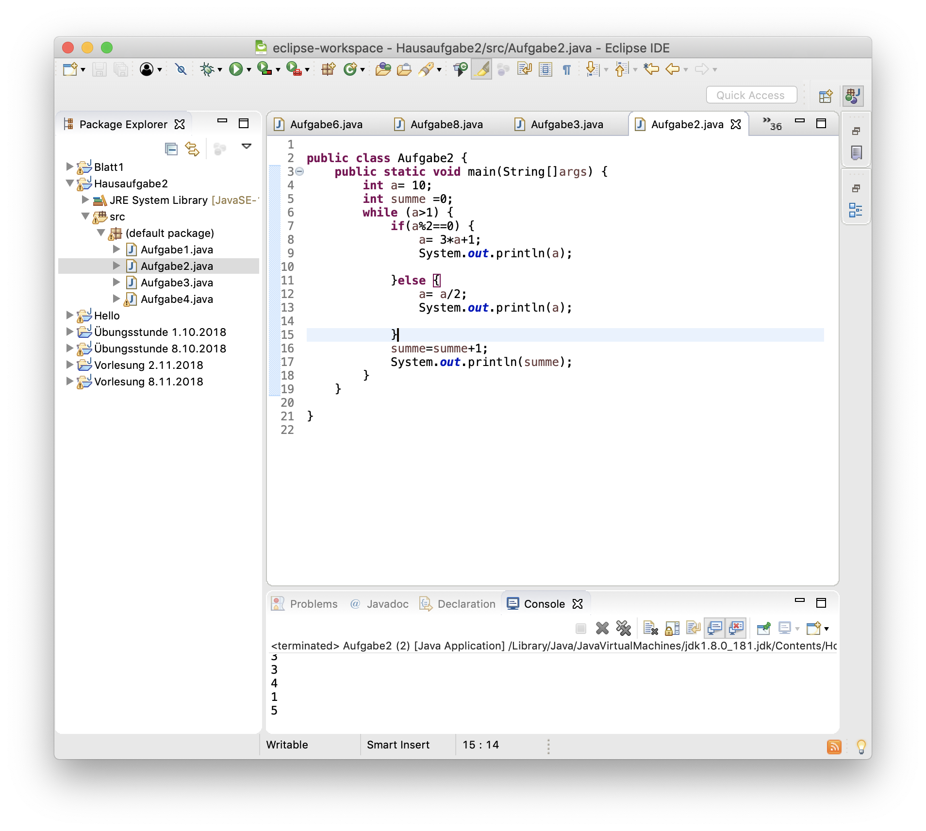 Ist diese Java Aufgabe so richtig (Collatz Zahlen)? Siehe Fotos? (Computer, Mathematik ...