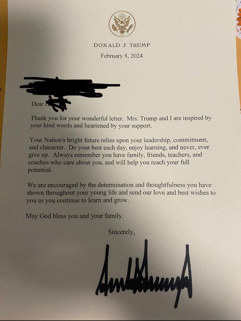 Ist dieser Brief von Donald Trump geschrieben worden? (Post, Wert)