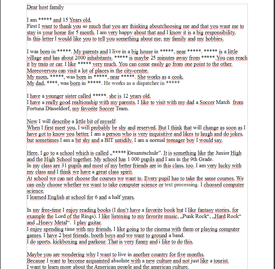 Ist Dieser Dear Family Letter Gut So Auslandsjahr Sch leraustausch Ist Dieser Dear Family Letter Gut So Auslandsjahr Sch leraustausch