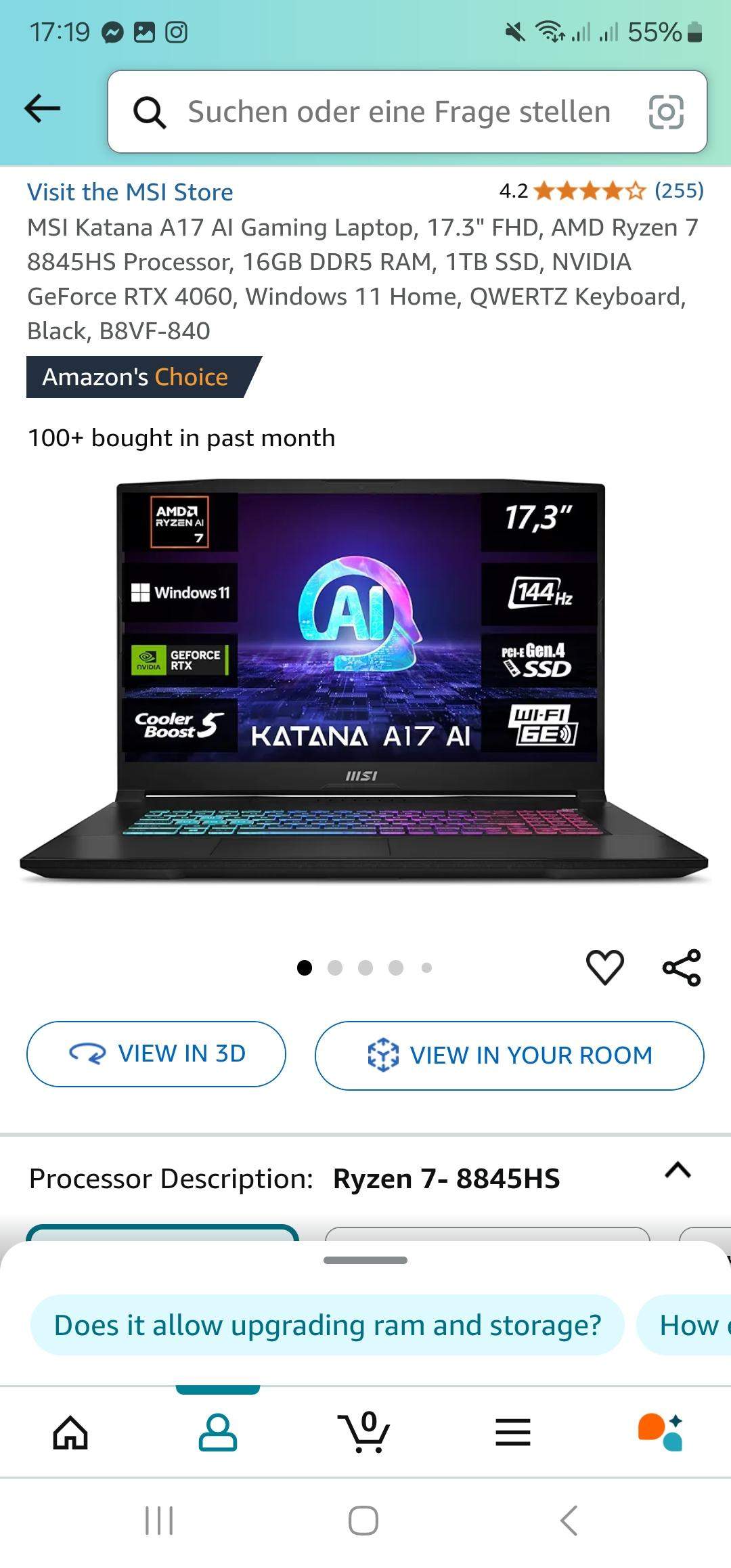 Ist dieser gaming Laptop gut genung?