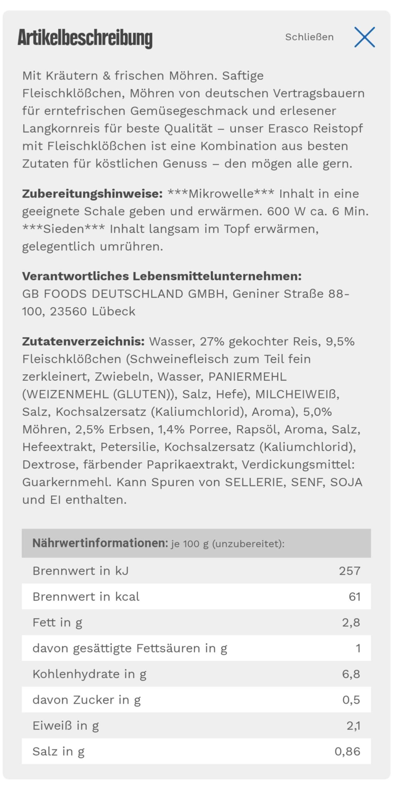 Ist ein solches Dosenessen gesund? (Gesundheit, Ernährung, kochen)