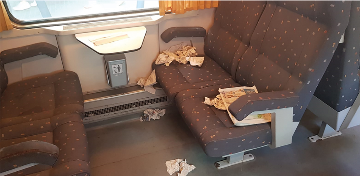 Ist es in der Deutschen Bahn auch oft so Dreckig? (Deutsche Bahn, Zugfahrt)