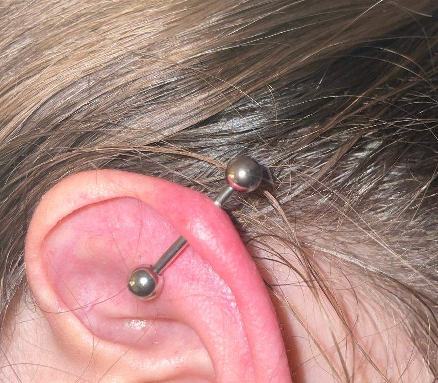 Ist mein Helixstab zu lang? (Körperschmuck, Piercingschmuck, Ohrpiercing)