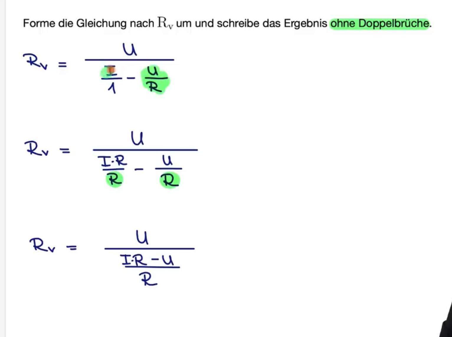 Ist mein Lösungsweg auch möglich, Mathe-Formel umstellen? (Mathematik ...