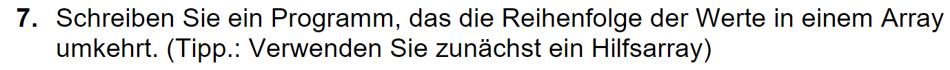 java array umdrehen? (Programmiersprache, Algorithmus)