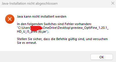 Java kann nicht installiert werden? (PC, Minecraft, Minecraft Java Edition)