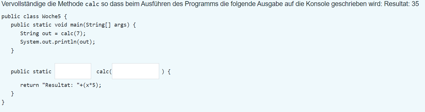 Java Methodenverwendung für eine Kalkulation? (programmieren, Fehlermeldung, Informatikstudium)