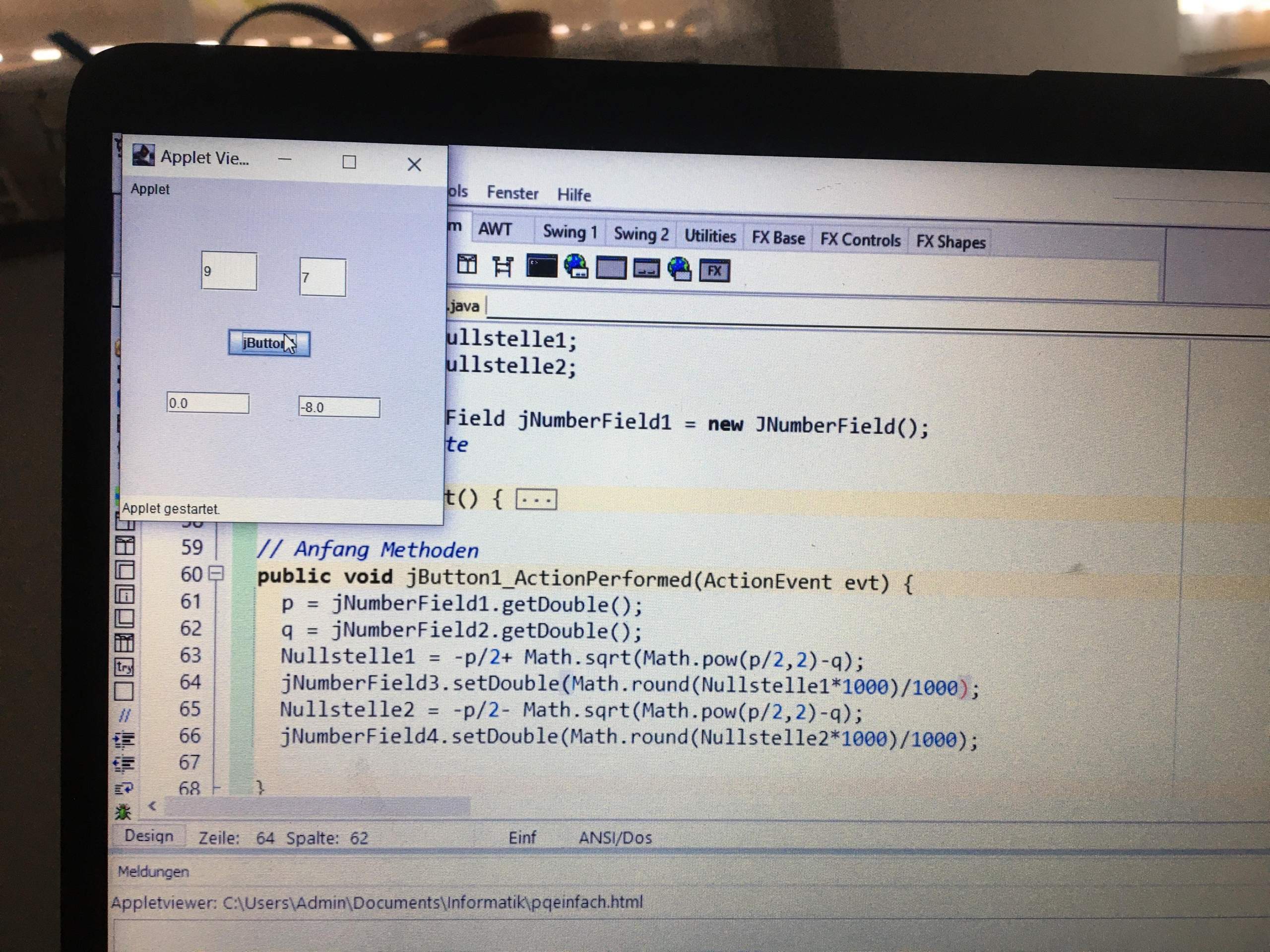 Java Nullstellen berechnen? (Mathematik, programmieren, Informatik)