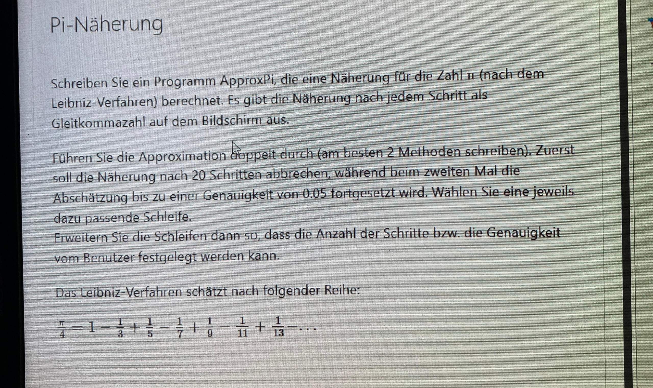Java Schleifen Aufgabe | Klassenarbeit? (programmieren, Informatik ...