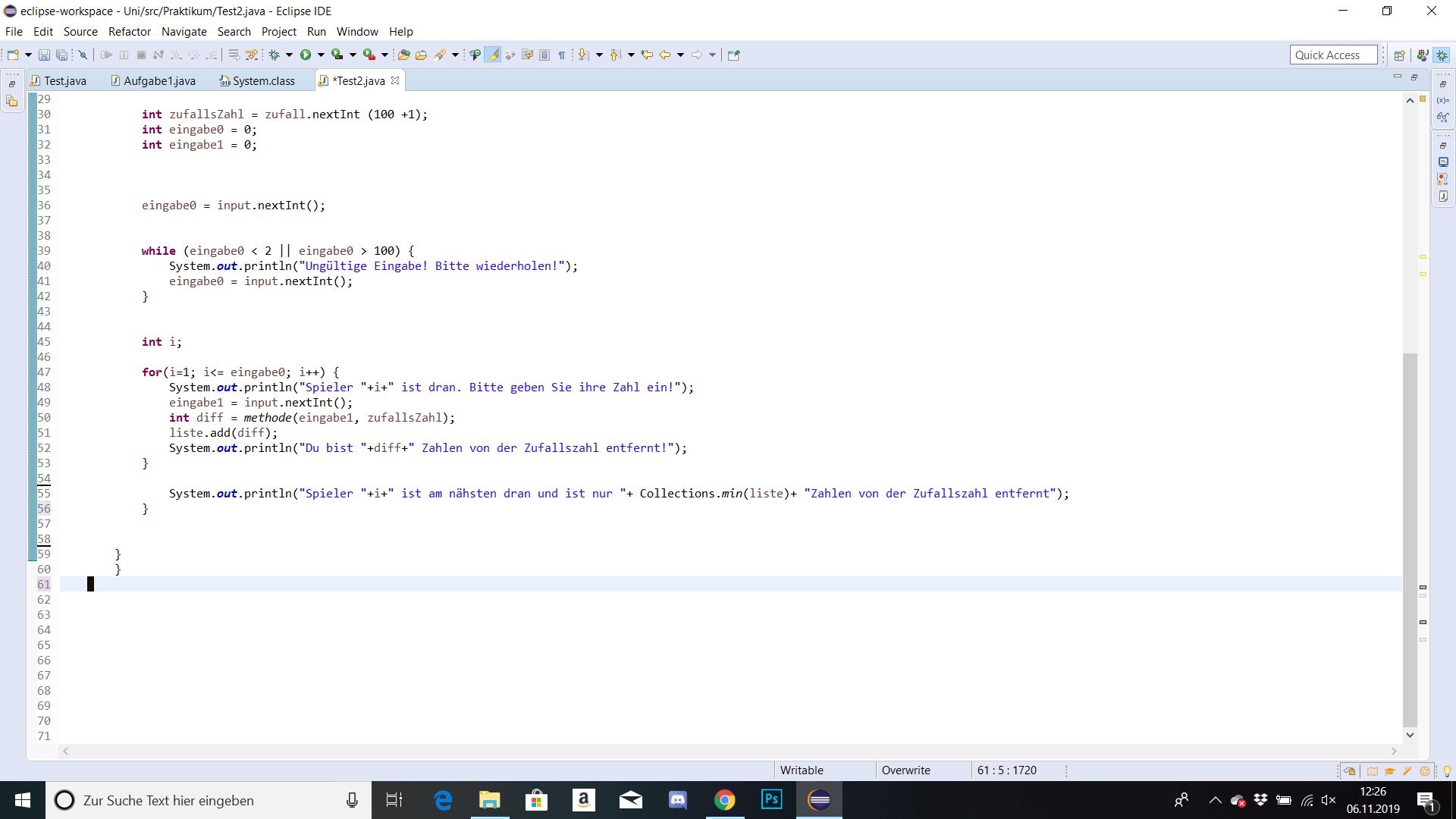 Java Zufallszahl erraten? (Computer, Spiele und Gaming, programmieren)