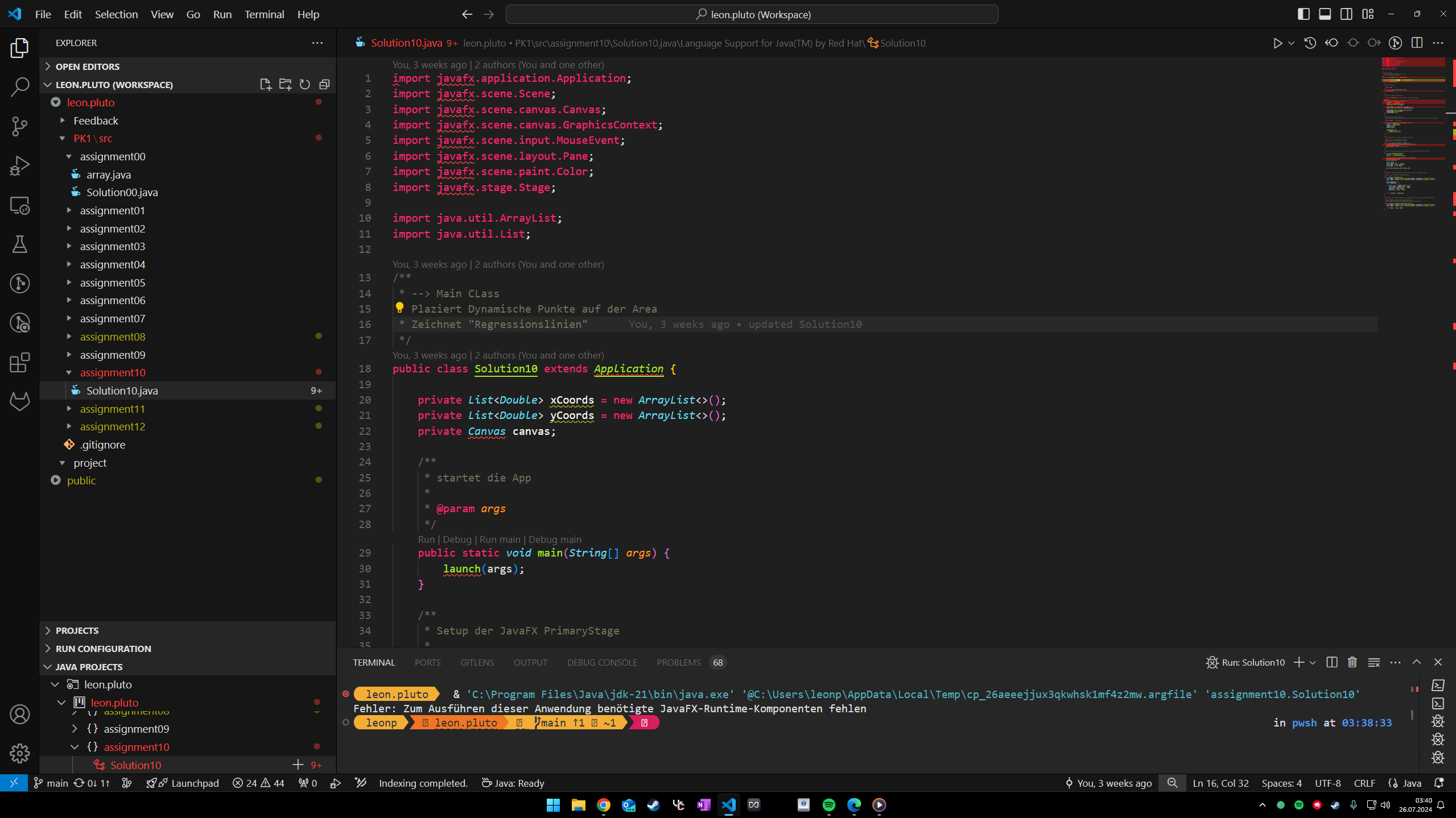 JavaFx Libary nicht gefunden? (Java, VSCode)