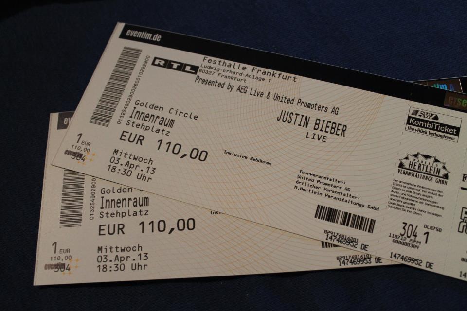 Justin Bieber Konzerttickets (Freizeit, Konzert, Konzertkarten)