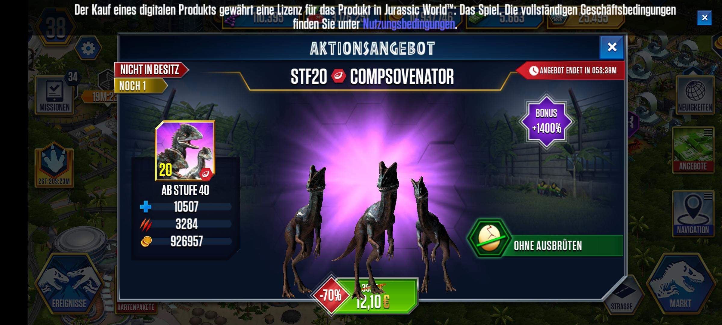 Jwtg, Was bedeutet dieses "+1400%"? (Jurassic World)