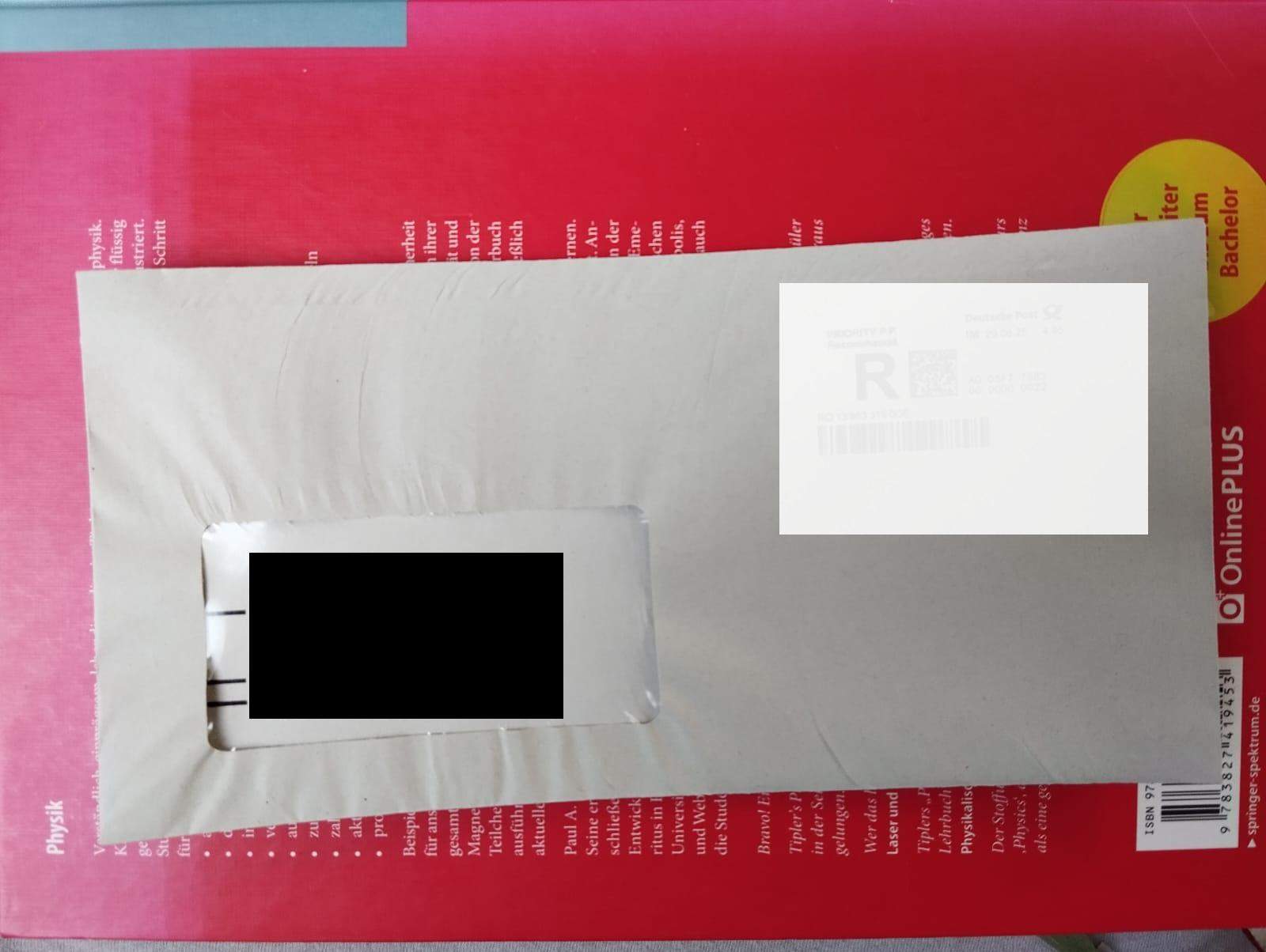 Kann diesen Brief so senden? (Deutschland, Post, Deutsche Post)