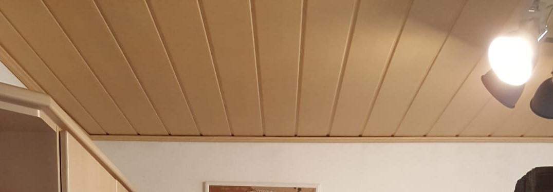 Kann ich diese Holzdecke streichen? Welche Art von Paneele sind das?