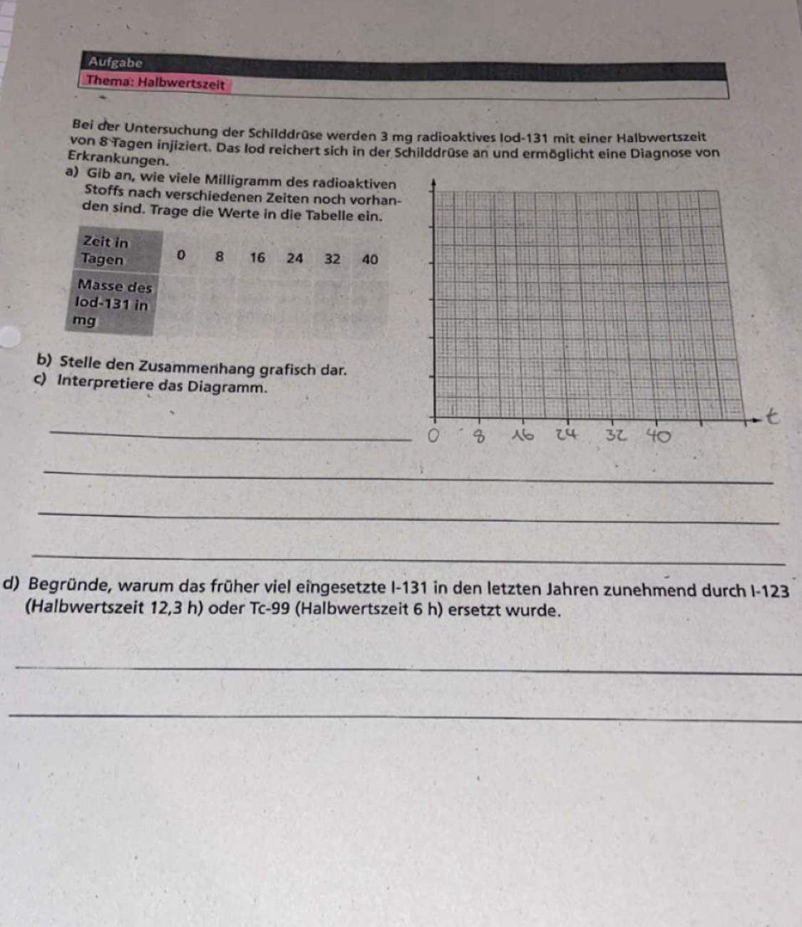 Kann mir jemand bitte in Physik helfen? (Physiker, Radioaktivität ... Kann mir jemand bitte in Physik helfen? (Physiker, Radioaktivität ...