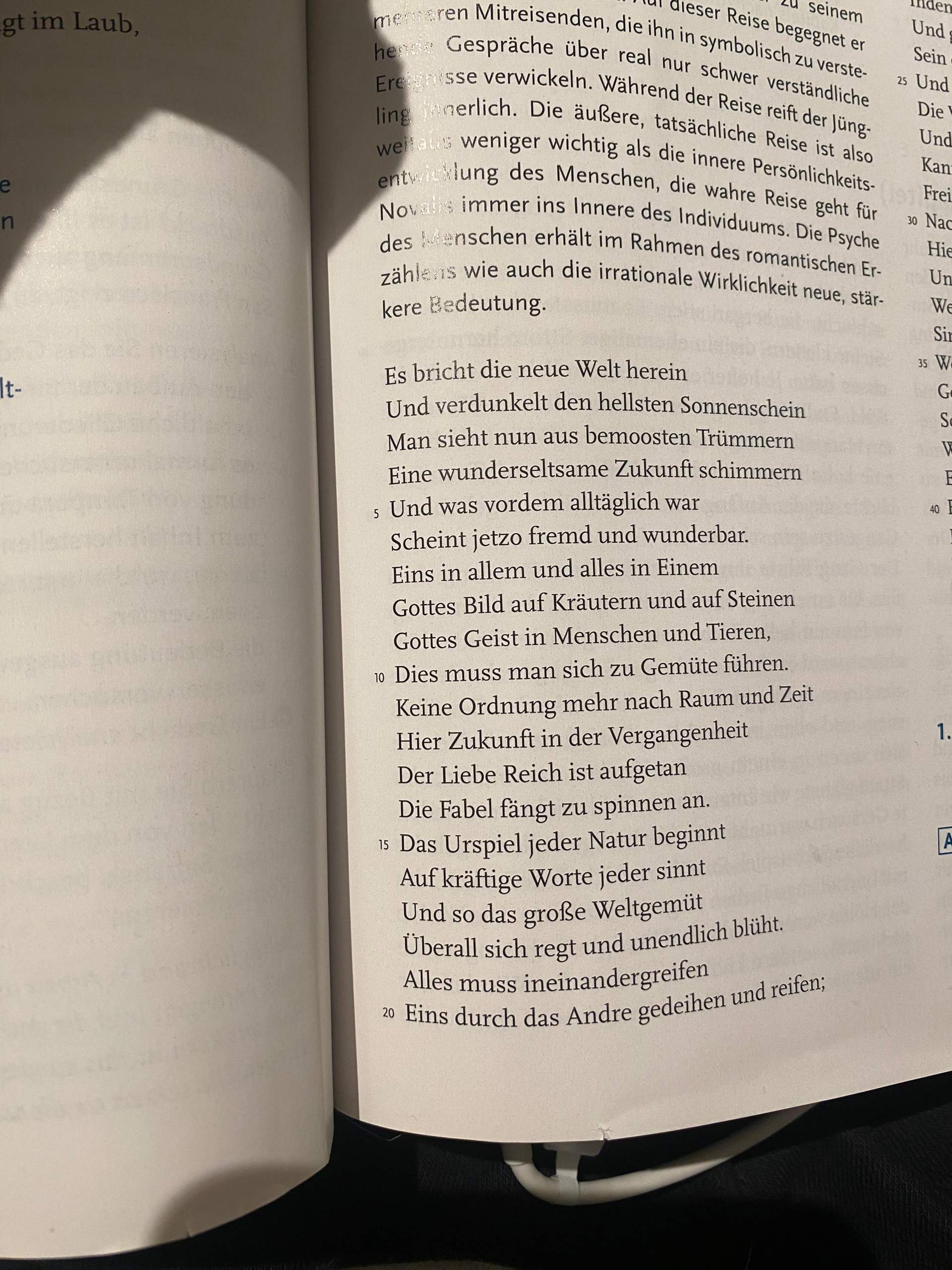 Kann mir jemand das Gedicht Astralis zusammenfassen und erklären? (Deutsch, Literatur, Romantik)