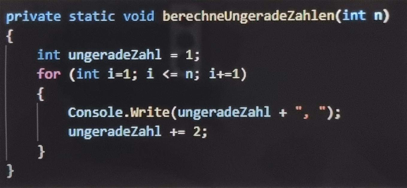 Kann mir jemand die Reihenfolge erklären bei der for Schleife? (Programmiersprache, C Sharp ...