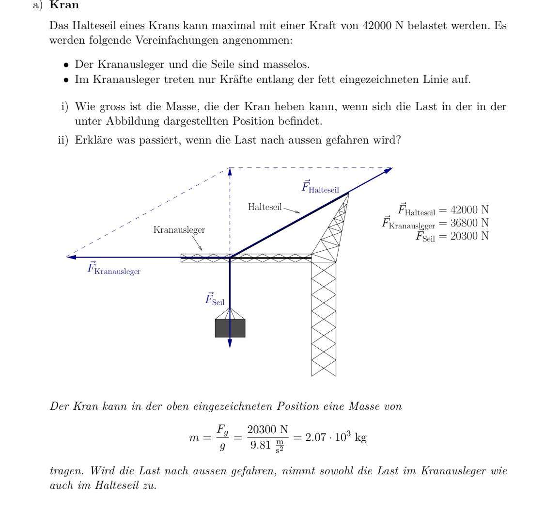 Kann mir jemand diese Physik Aufgabe erklären? (Kräfteparallelogramm)