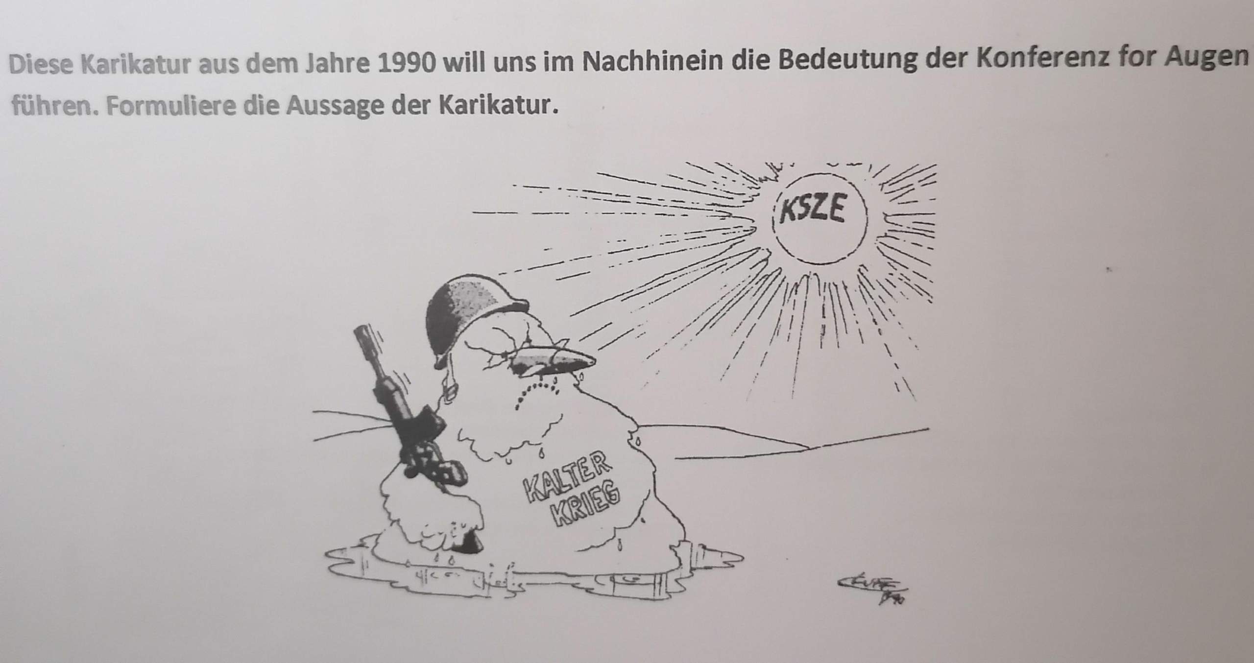 Karikatur interpretieren KSZE? (Europa, Geschichte Schule)
