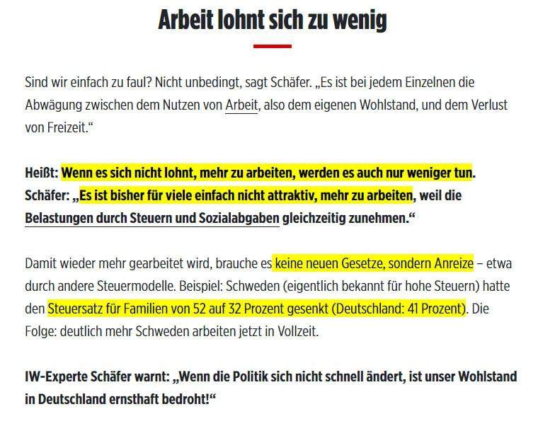 "Keiner arbeitet so wenig wie die Deutschen" titelt die Bild? (Geld ...