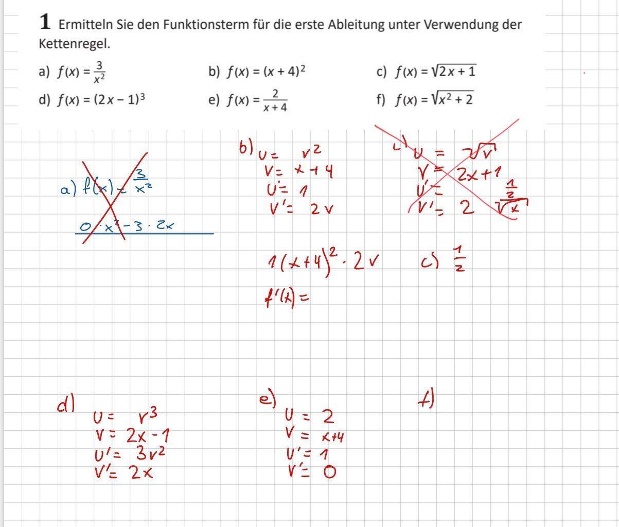 Kettenregel Mathe? (Regel, ketten)