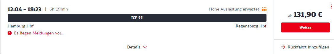 Könnte man für den ICE 95 das Deutschland ticket nehmen? (Bahn, Zug ...