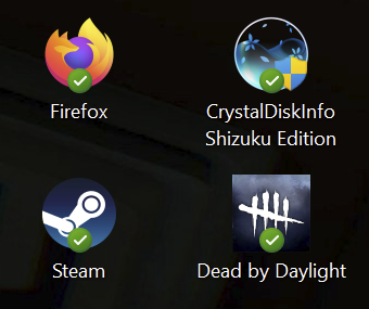 Komische Grüne Haken auf Desktop Symbolen? (Windows, Windows 10, Microsoft)