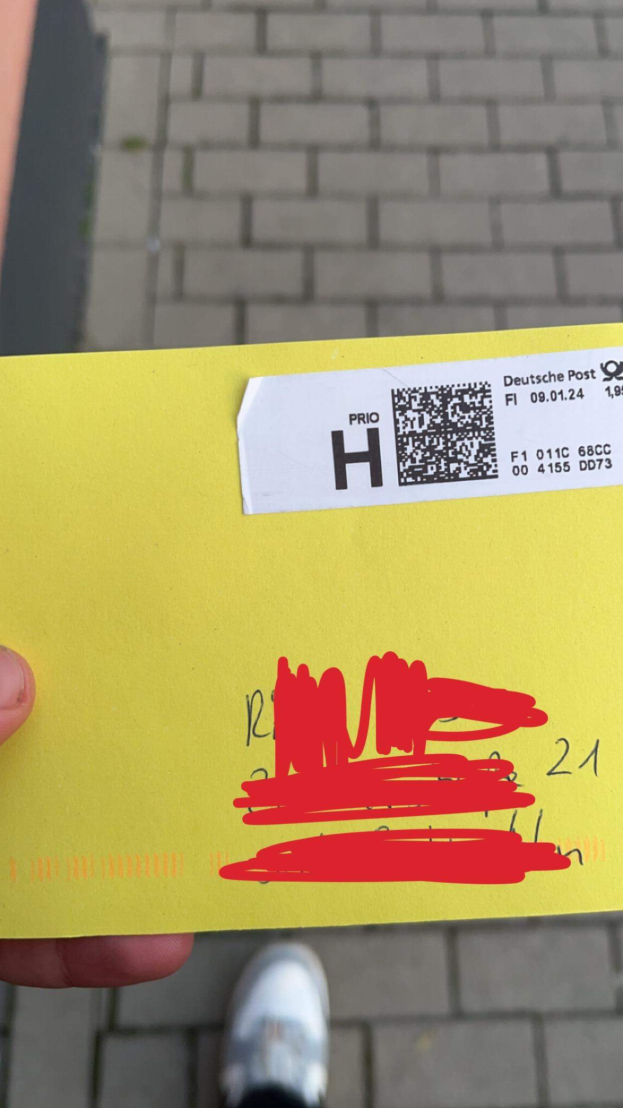 Komischer Zettel im Briefkasten? (Deutsche Post)